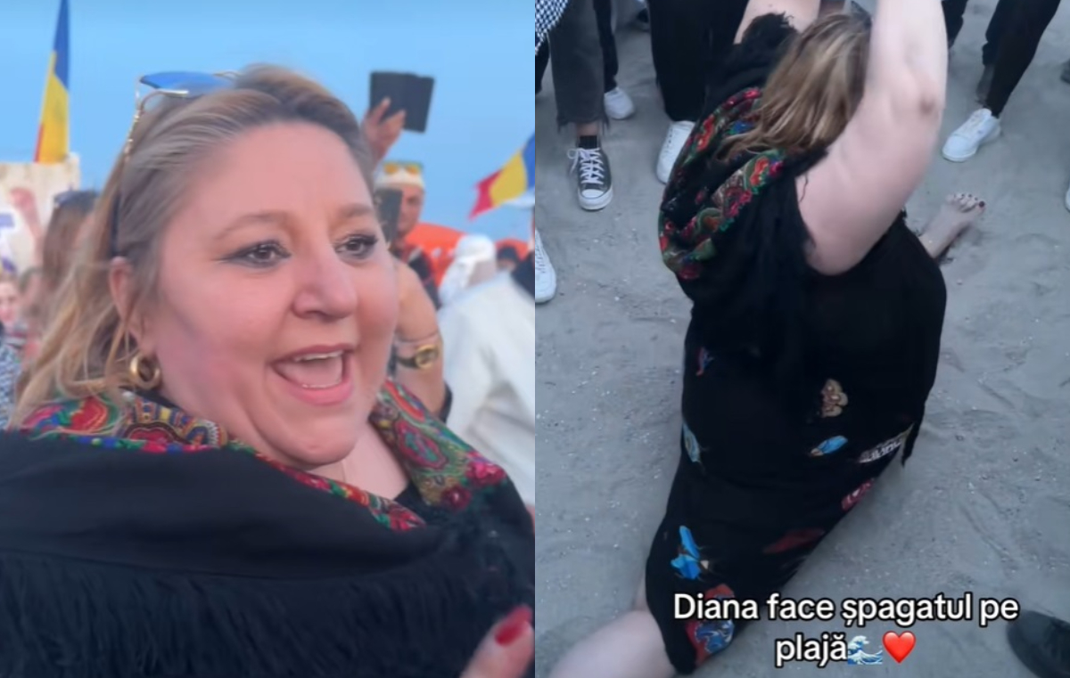 Diana Șoșoacă a făcut șpagatul pe plajă și a devenit virală pe TikTok ...