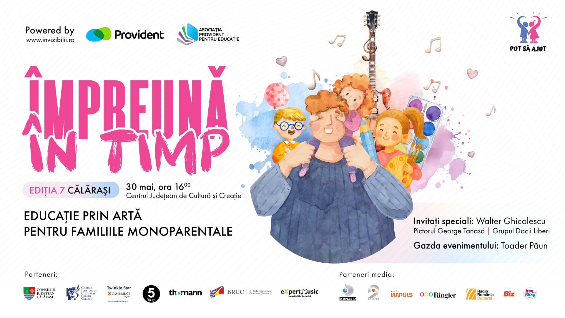 Familiile monoparentale, conectate prin artă în Călărași