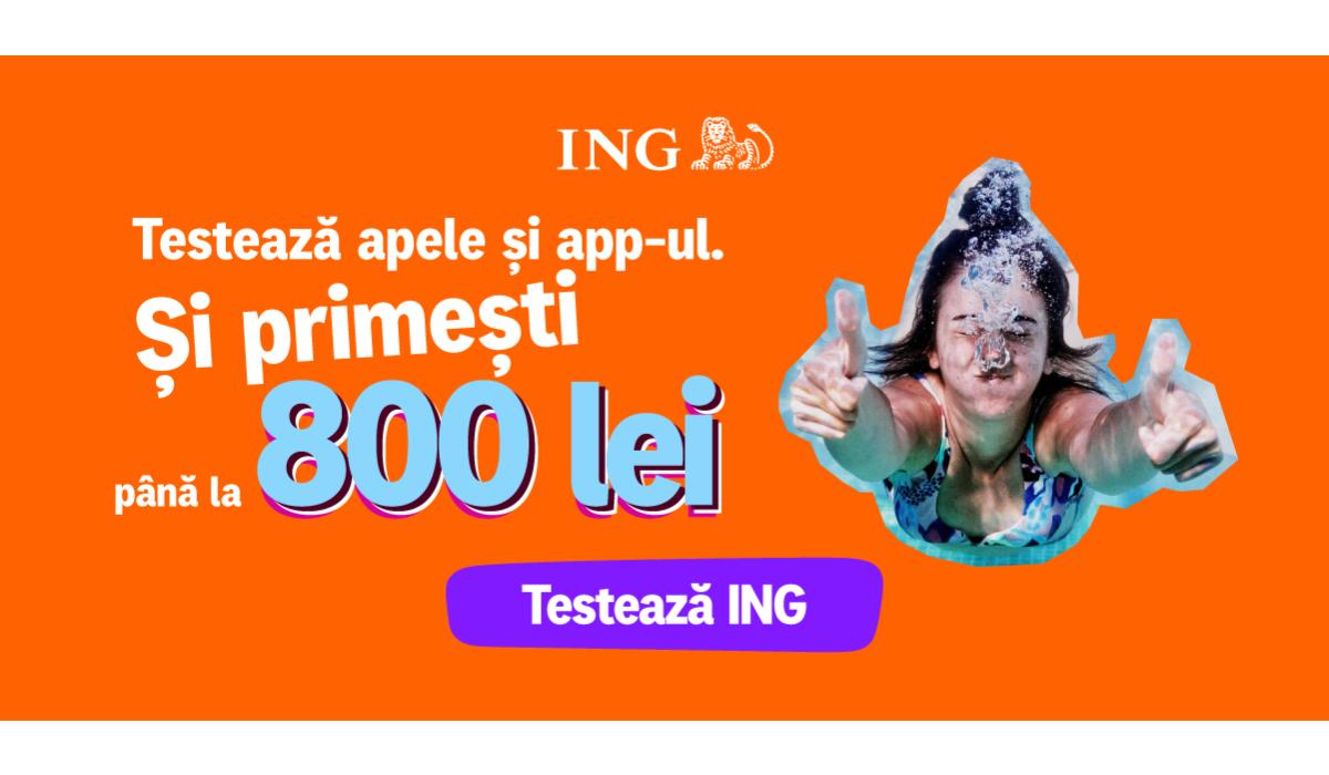 Testează ING și poți primi până la 800 de lei. Cont deschis 100% online ...